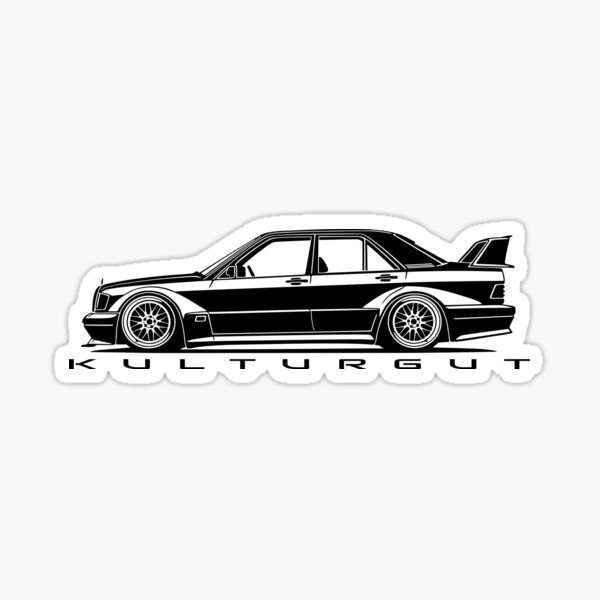 "Mercedes-Benz 190E cultural asset" Sticker by StickarGermany | Redbubble