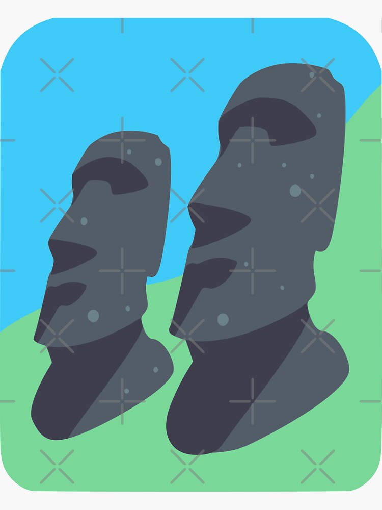 "Moai, Easter Island" Sticker by Nordwind | Redbubble