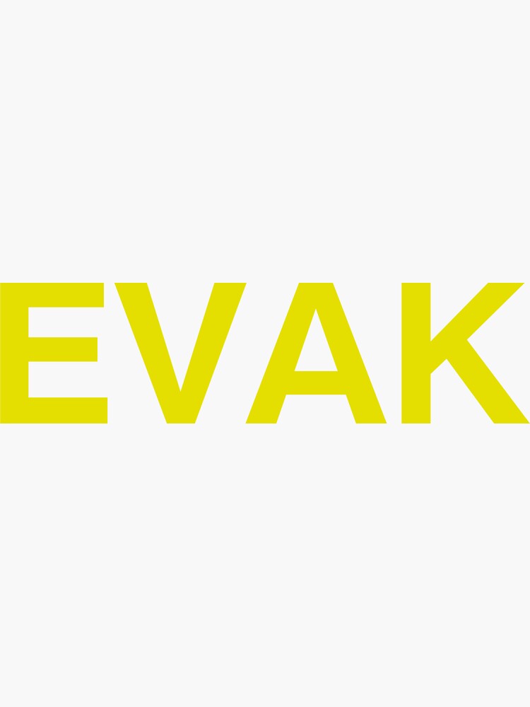 "EVAK " Sticker for Sale by smileyna | Redbubble