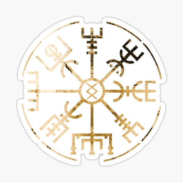 "The Vegvisir - For Ancient Viking wayfinding" Sticker by DanielVind ...