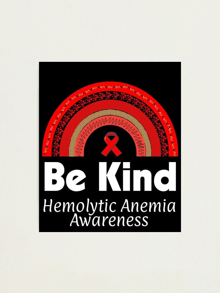 "We Wear Red Rainbow For Hemolytic Anemia Awareness Be Kind Rainbow Red ...