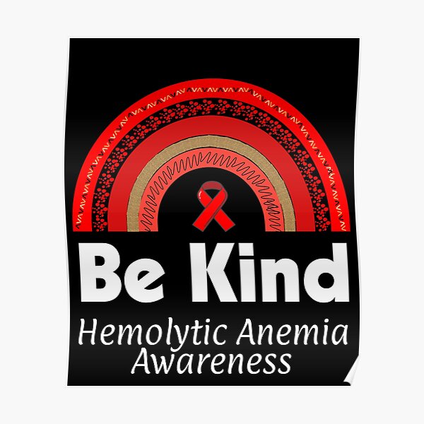 "We Wear Red Rainbow For Hemolytic Anemia Awareness Be Kind Rainbow Red ...