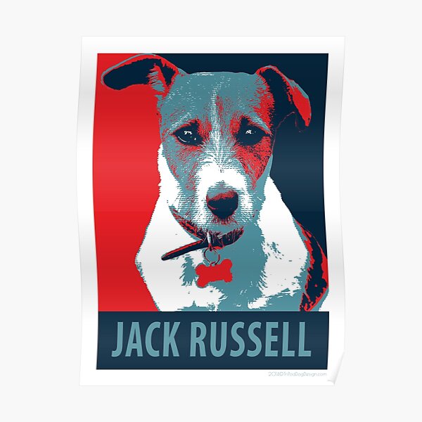 Póster «Cartel de la propaganda política del arte pop del perro de Jack ...