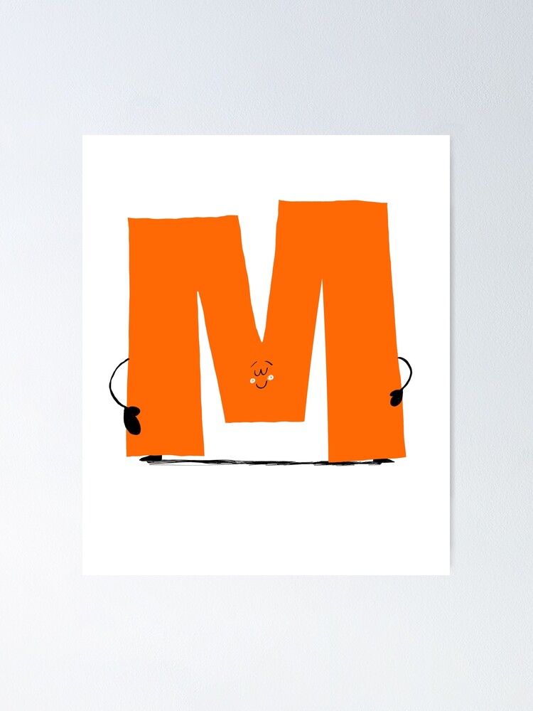 "Letter M - Cute Alphabet - Name Begins With M" Poster for Sale by ...