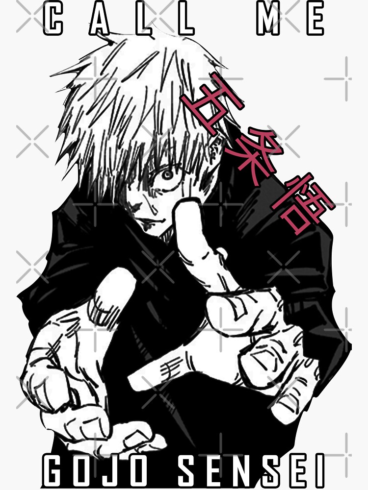 Pegatina «Llámame Gojo Sensei | Storu Gojo | jujutsu kaisen animado» de ...