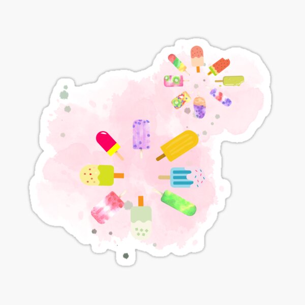 "Popsicle love | ice cream love | beach and summer time" Sticker by ...