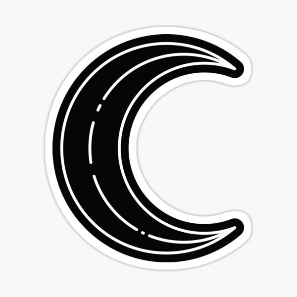 "Moon lite Black" Sticker by PrismBlack | Redbubble