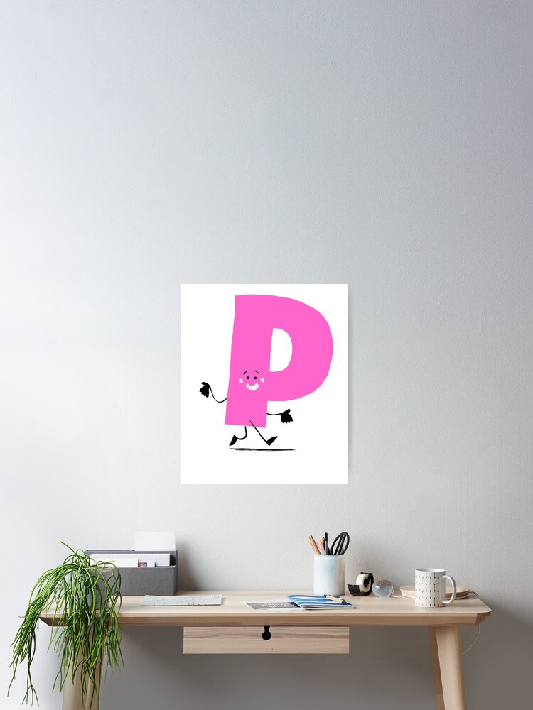 "Letter P - Cute Alphabet - Name Begins With P" Poster for Sale by ...