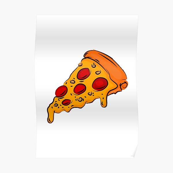 "pizza slice" Poster for Sale by Donya-Adel | Redbubble