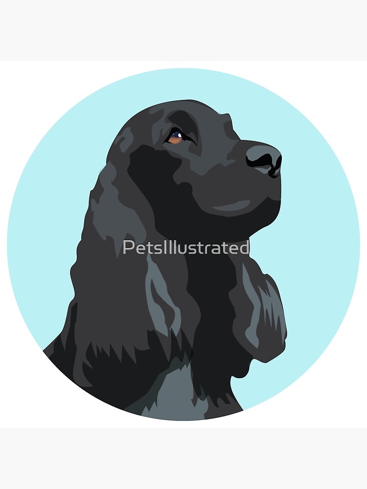 "Black Cocker Spaniel Illustration @ Haustiere illustriert" Poster von ...