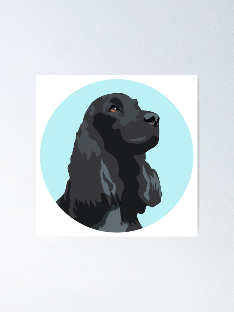 "Black Cocker Spaniel Illustration @ Haustiere illustriert" Poster von ...