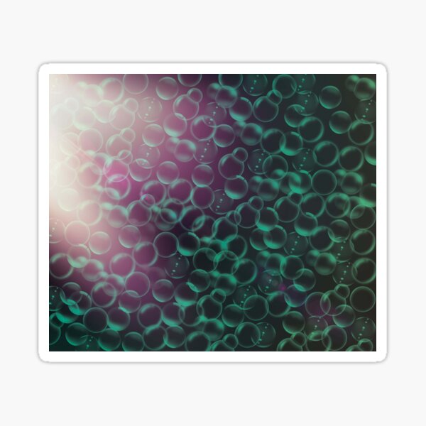 "Green and rose bubbles" Sticker by GregDesign | Redbubble