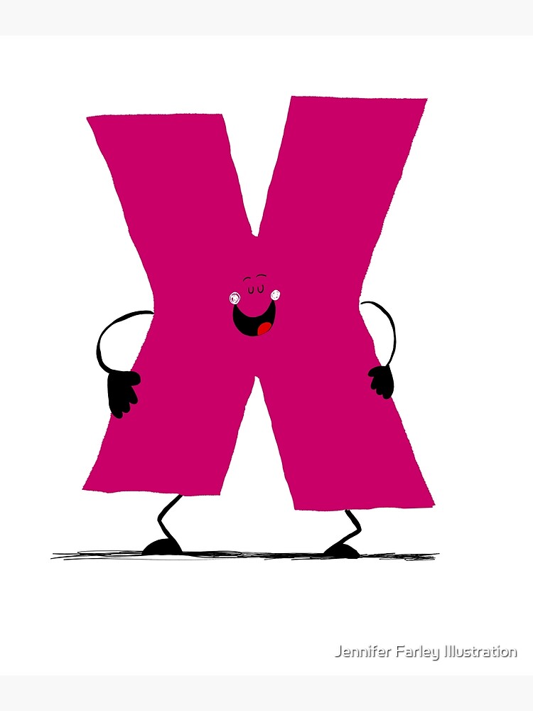 Poster « Lettre X - Alphabet mignon - Le nom commence par X », par ...