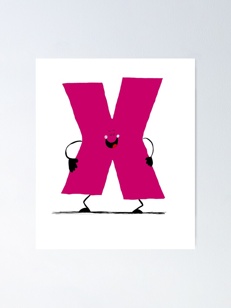 "Letter X - Cute Alphabet - Name Begins With X" Poster for Sale by ...