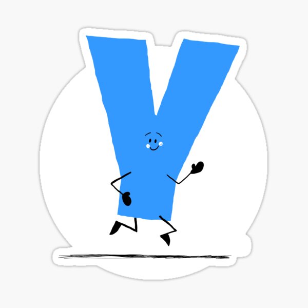 Sticker « Lettre Y - Alphabet mignon - Le nom commence par Y », par ...