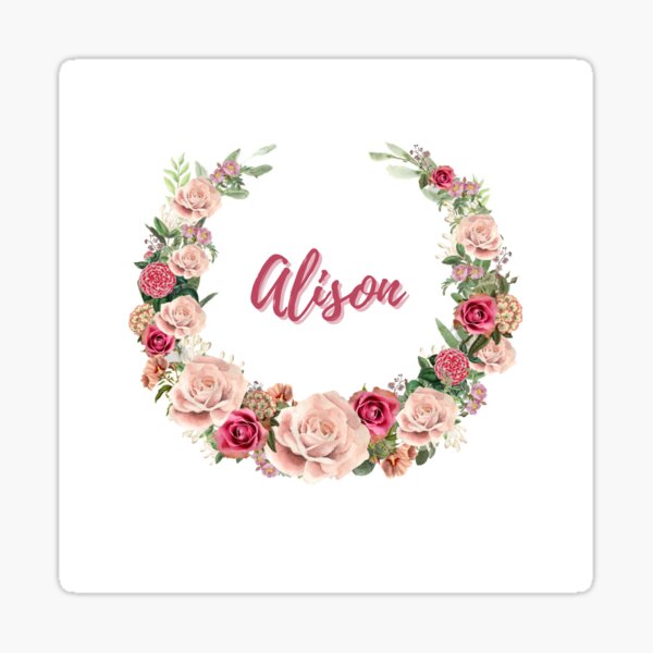 "Alison Name Art Design" Sticker by OByD | Redbubble