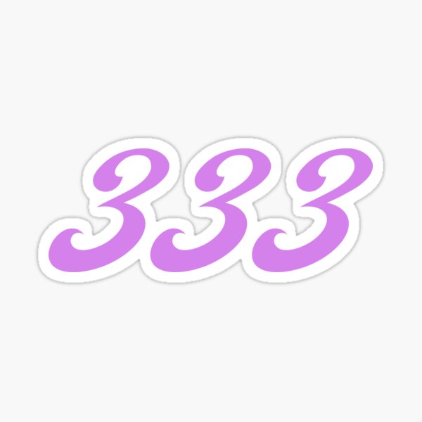 "333" Sticker by mistivelvet | Redbubble