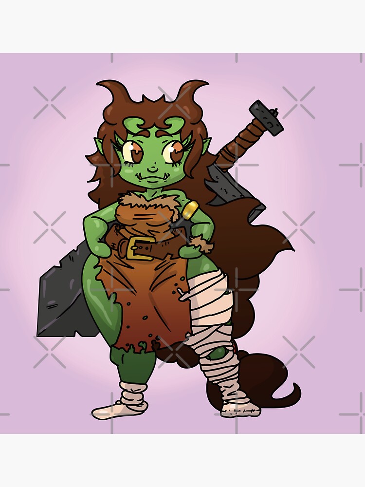 "Cute Orc warrior " Sticker by Dazzable | Redbubble