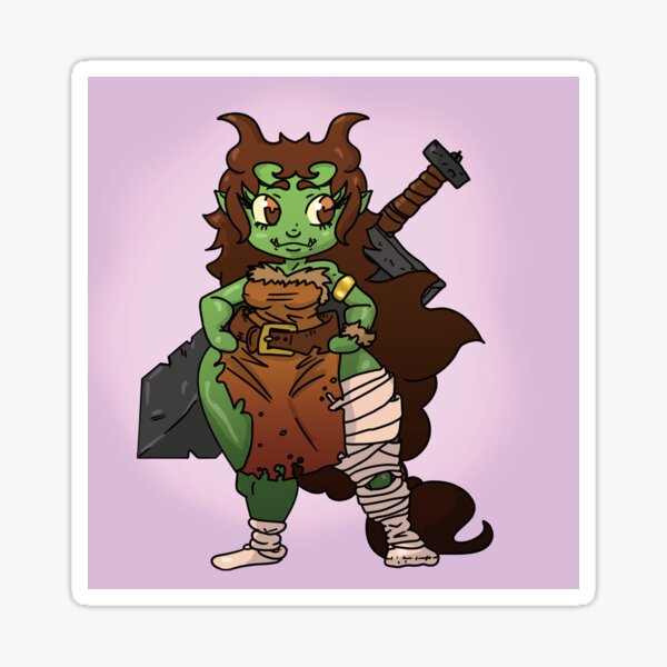 "Cute Orc warrior " Sticker by Dazzable | Redbubble