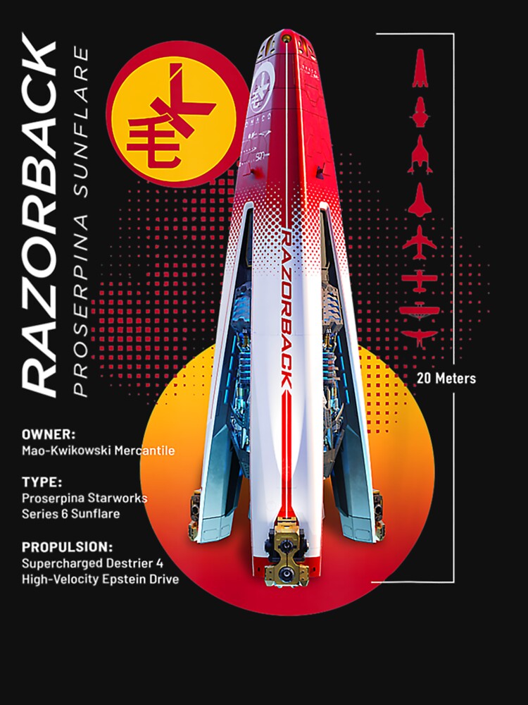 "The Expanse Razorback Ship" T-shirt for Sale by MuhammadMurphy ...