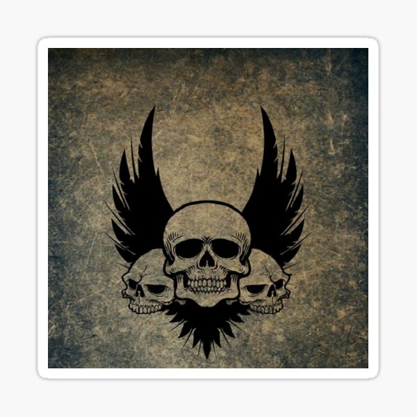 "Winged Skulls" Sticker for Sale by WinkyDoodle | Redbubble