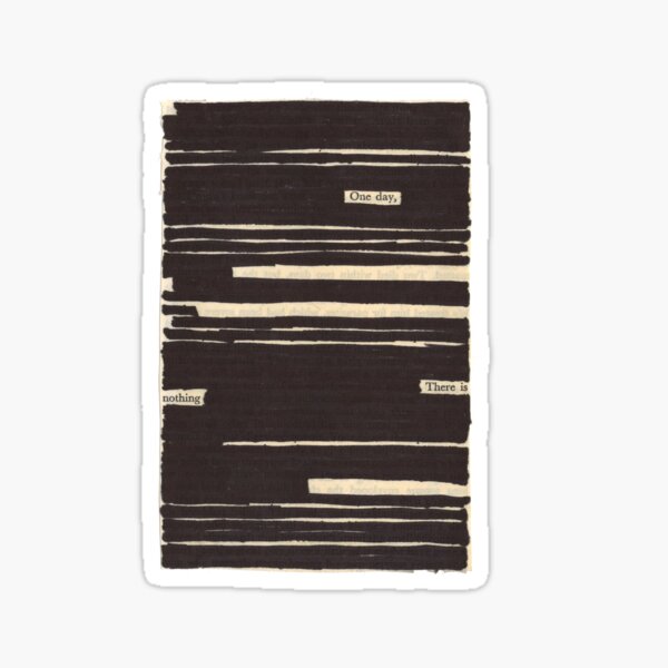 "Nothing" Sticker by Bettylovecats | Redbubble