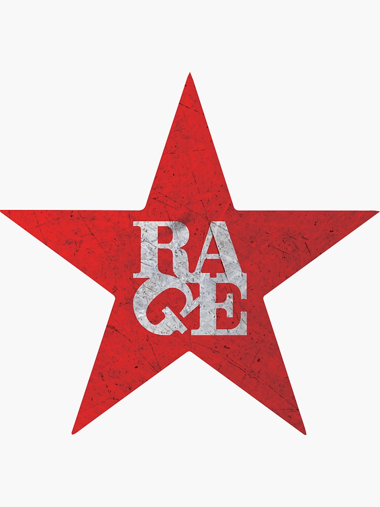 "Red Star Rage" Sticker by socialmisfits | Redbubble