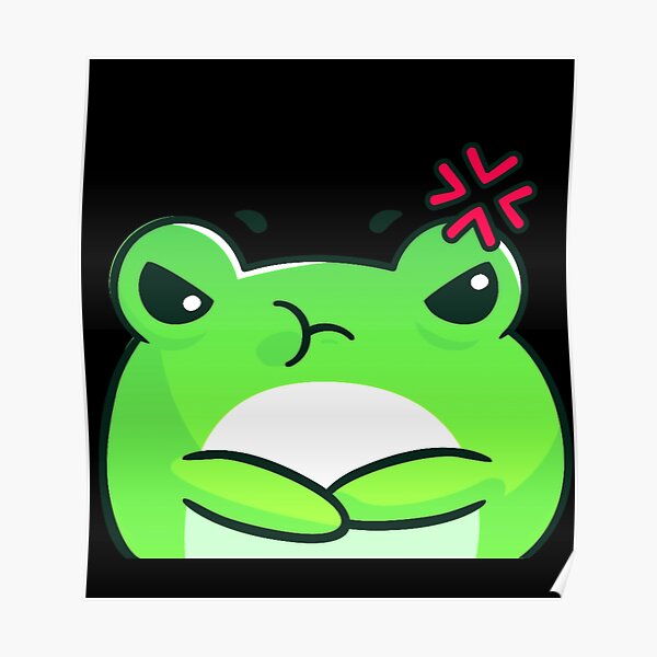 " Mad Adorable Frog Anime, grumpy anime frogs, Cute Froggy" Poster for ...