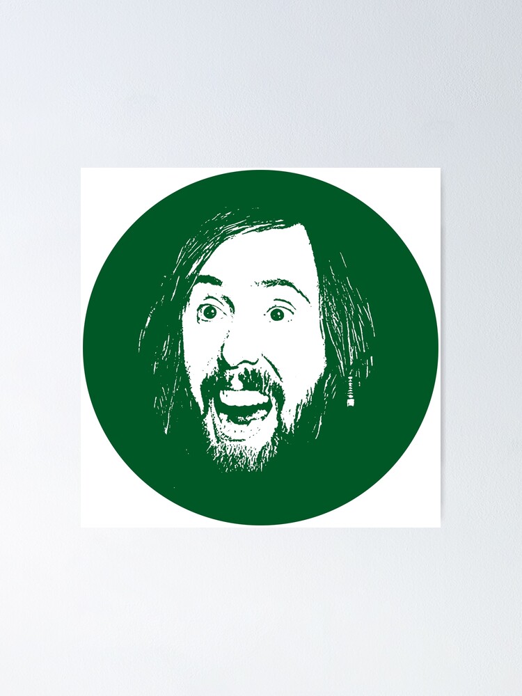 "Asmongold Green Fan Sticker " Poster for Sale by DanLopesMerch | Redbubble