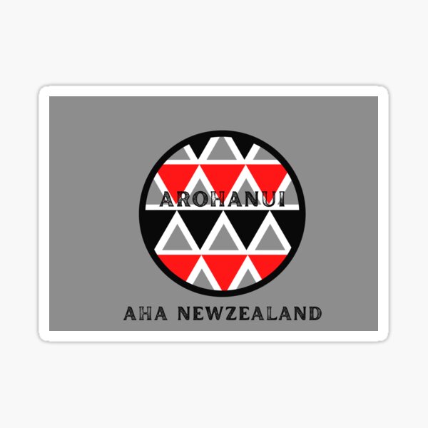 "AROHANUI - AHA New Zealand" Sticker for Sale by KiwiAnniesArtNZ ...