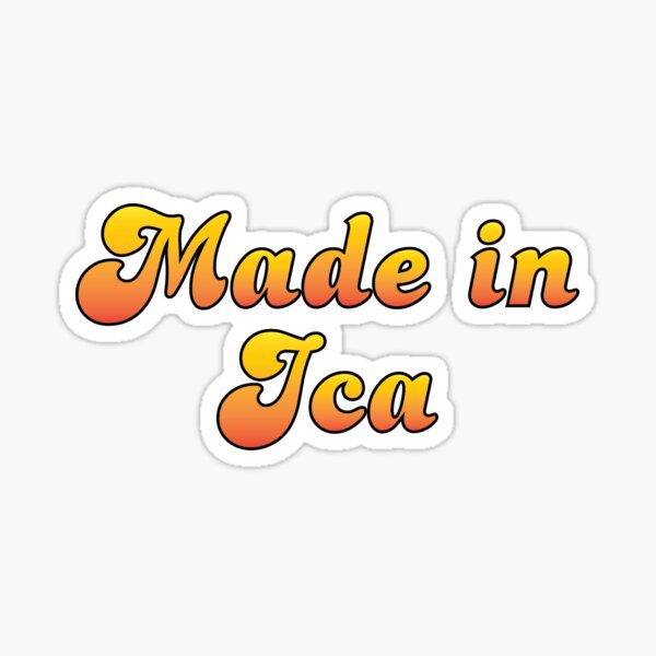 "Made in Ica" Sticker by Paradisemundo | Redbubble