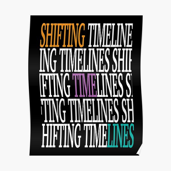 "Shifting Timelines Multiple Reality." Poster for Sale by studiohfy ...