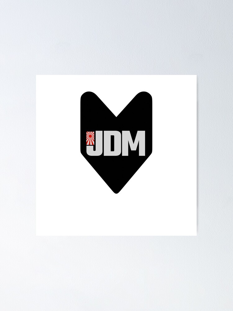 Póster «Car Driver Racer JDM bandera, JDM Iconic Leaf, mercado interno ...