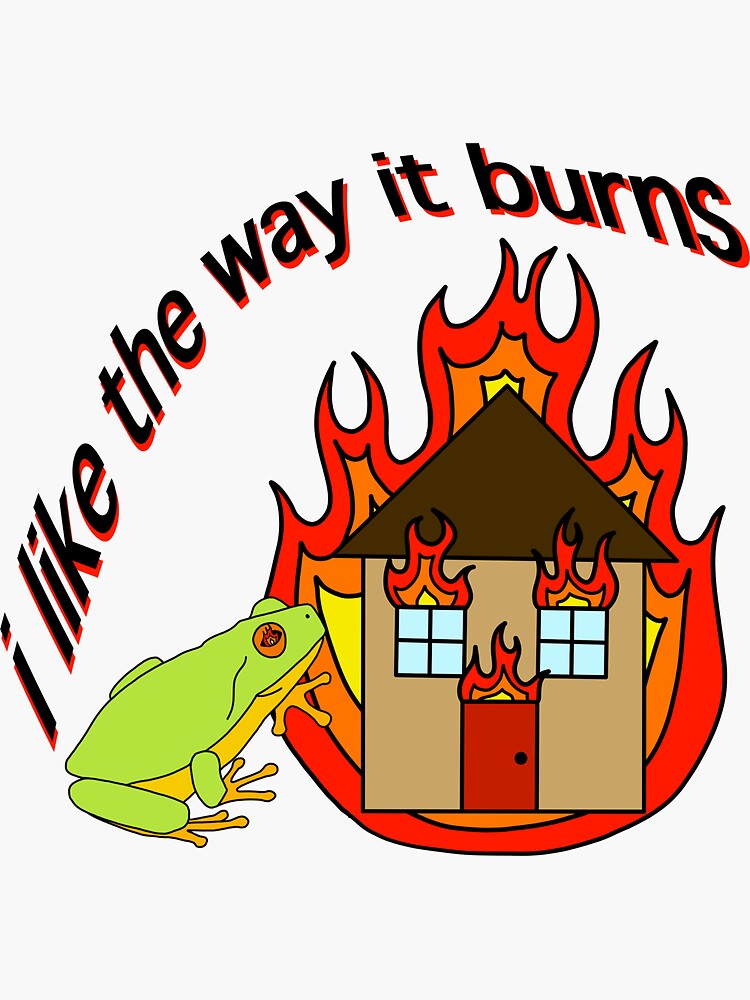 "Frog arson" Sticker by badwitch | Redbubble