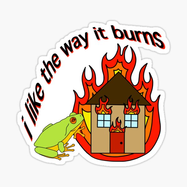 "Frog arson" Sticker by badwitch | Redbubble