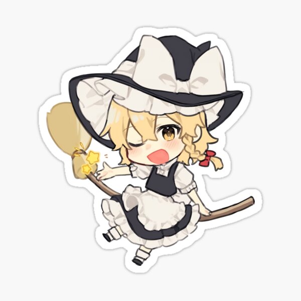 "Chibi Marisa" Sticker for Sale by Hasmussen | Redbubble
