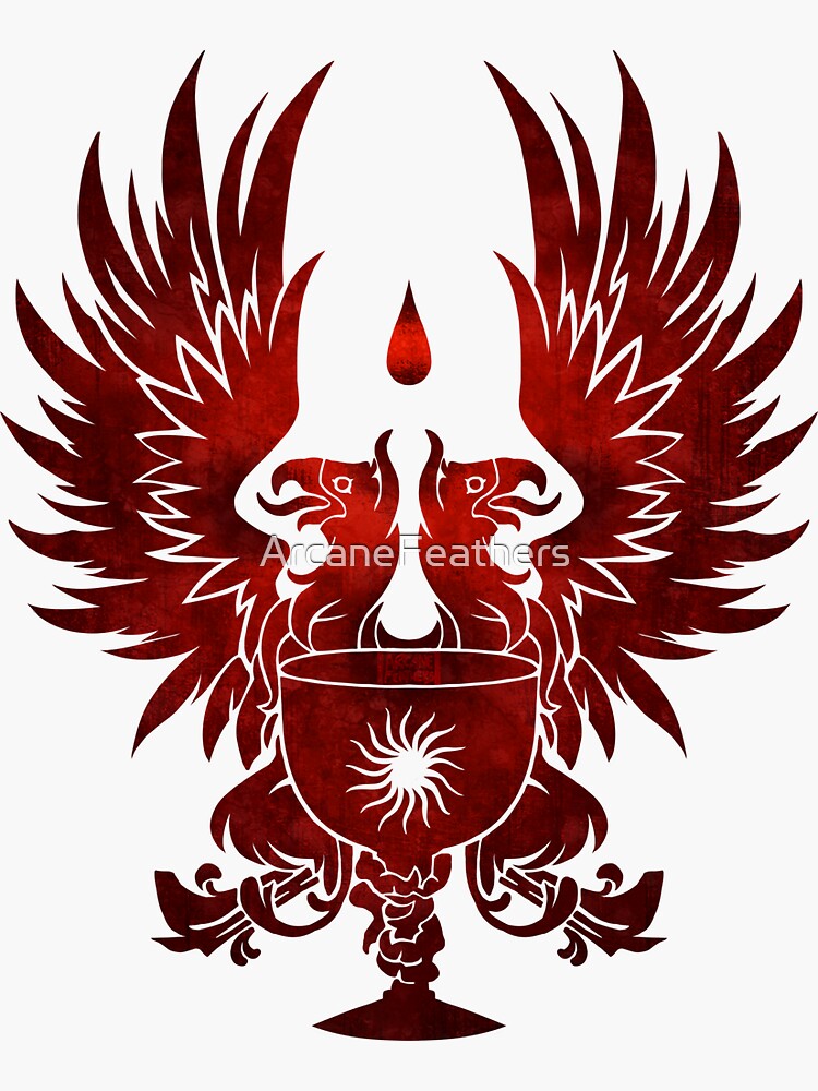 "Dragon Age: Grey Warden Red" Sticker for Sale by ArcaneFeathers ...