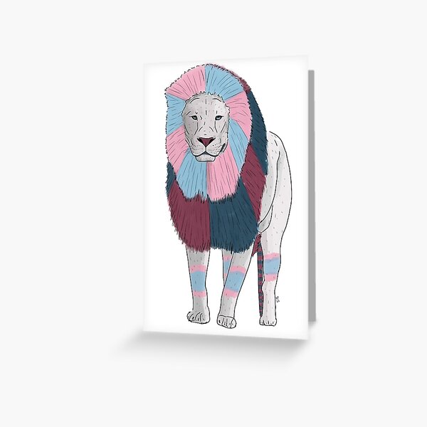 "Transgender lion trans pride " Greeting Card by kylepeterart | Redbubble