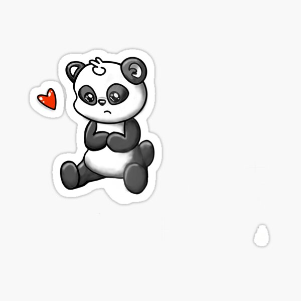 "Panda love" Sticker by justmockingjay | Redbubble