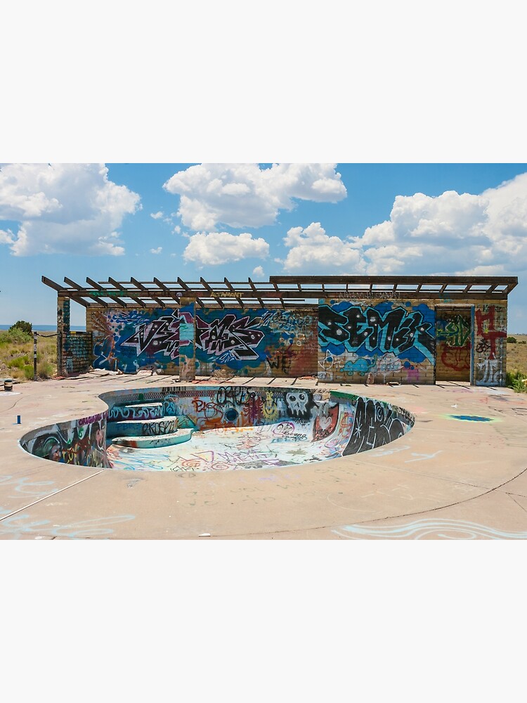 "Graffiti in the Desert - Abandoned Swimming Pool" Poster by Lostlogo ...