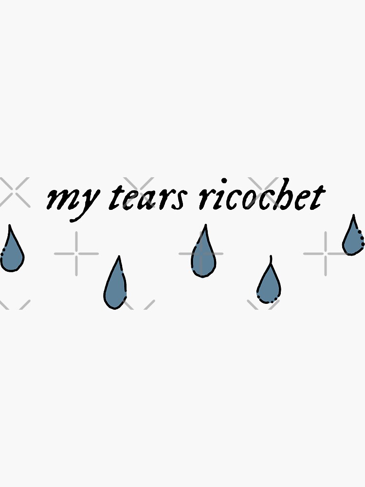 "My Tears Ricochet Folklore Taylor Swift" Sticker by maureenpollock ...