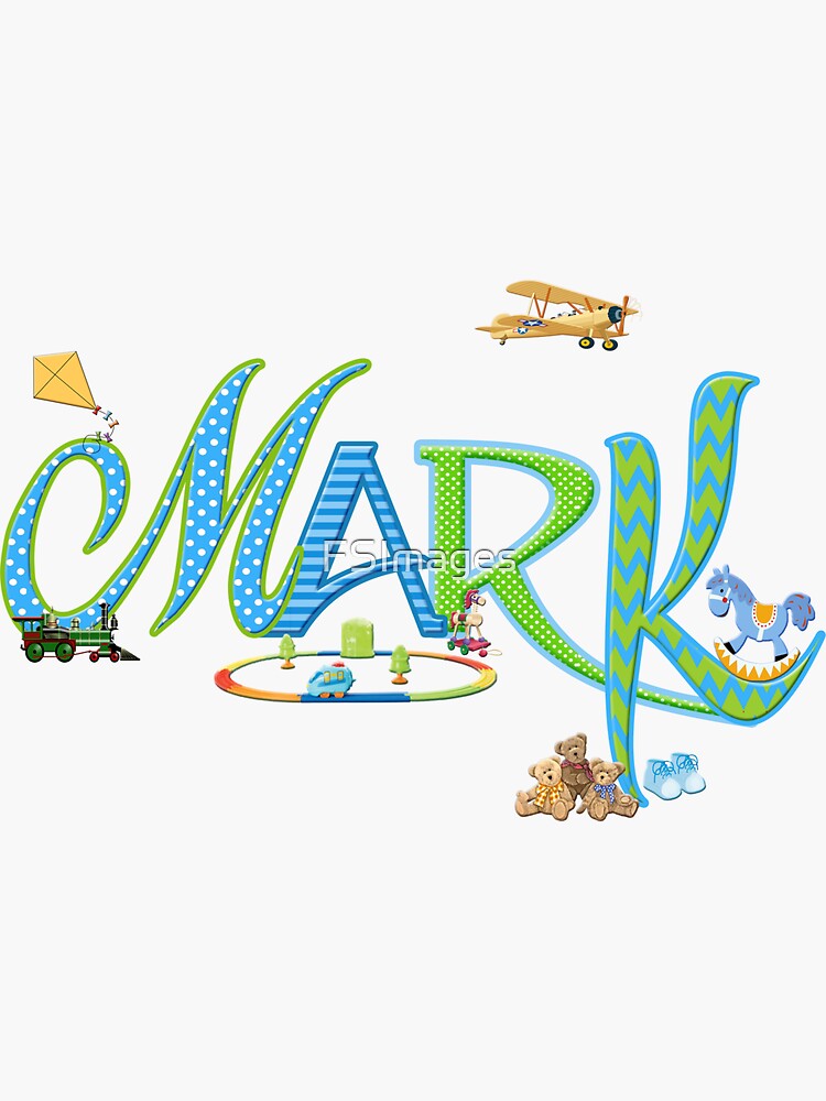 "MARK / name illustration" Sticker by FSImages | Redbubble