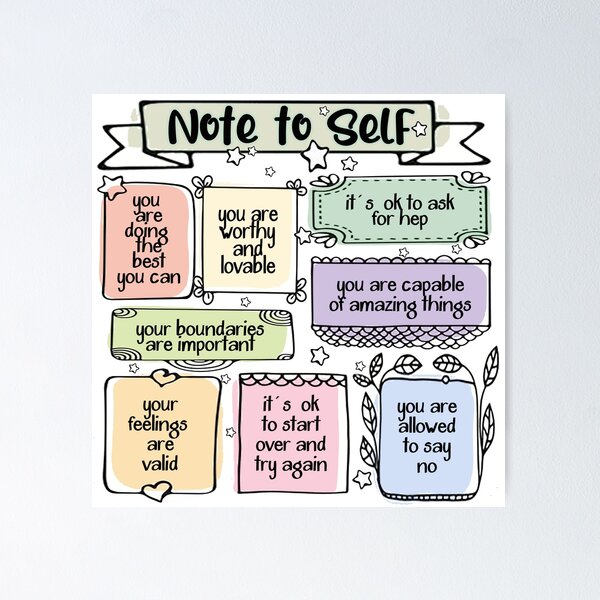 "note to self" Poster by jennstore | Redbubble
