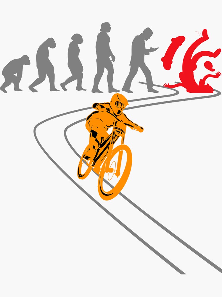 "MTB Bike Mountain Bike BMX Bicycle Evolution cycling MTB" Sticker by ...