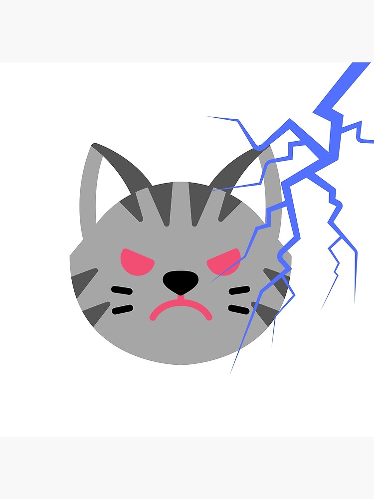 Lámina fotográfica «Angry Cat / Gato relámpago gato con trueno Diseño ...