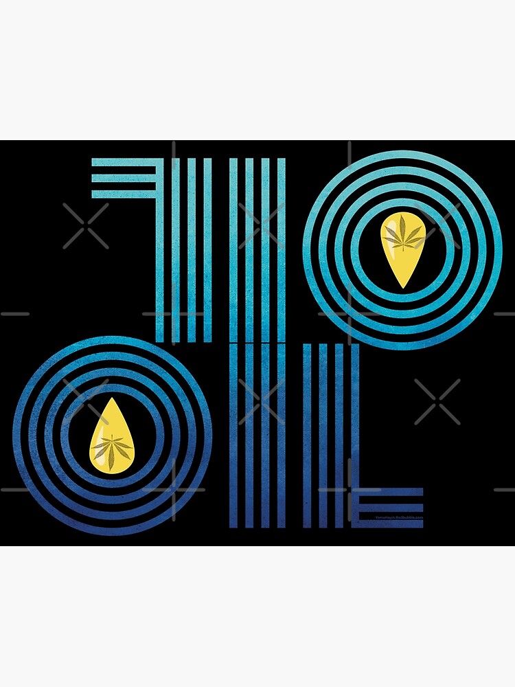 "710 Oil Dabs (blue gradient)" Poster for Sale by YomeHayin | Redbubble
