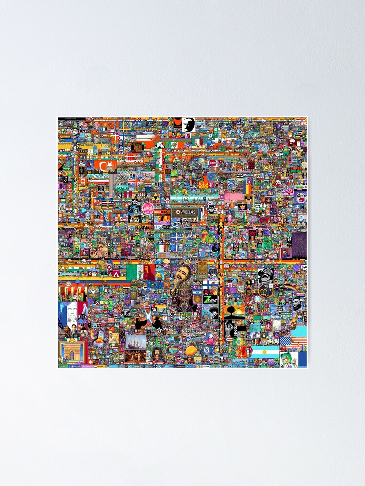 "Reddit r/place Pixel Art" Poster for Sale by Depthds | Redbubble