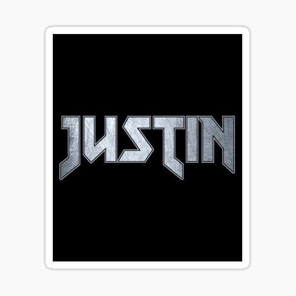 "Heavy metal Justin " Sticker by YuiiCreativeUS | Redbubble