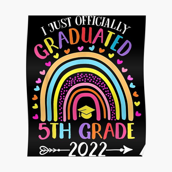 "Officially Graduated 5th Grade Graduation Class of 2022 T-Shirt ...