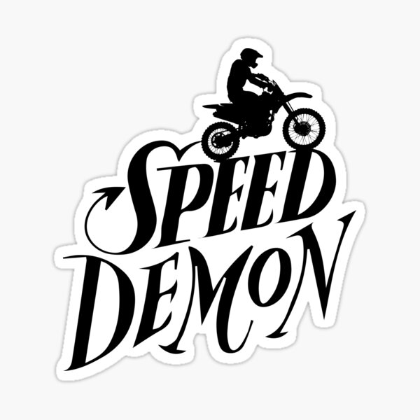 "Speed Demon" Sticker by WanderingSavage | Redbubble